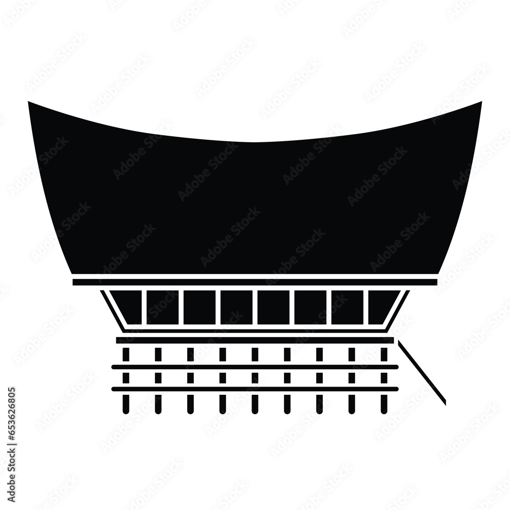 Batak traditional house vector illustration design template elements ...