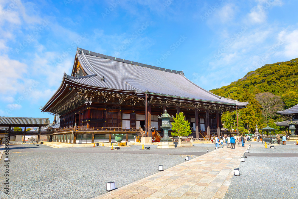 Kyoto, Japan - March 28 2023: Chion-in temple is the head temple of the ...