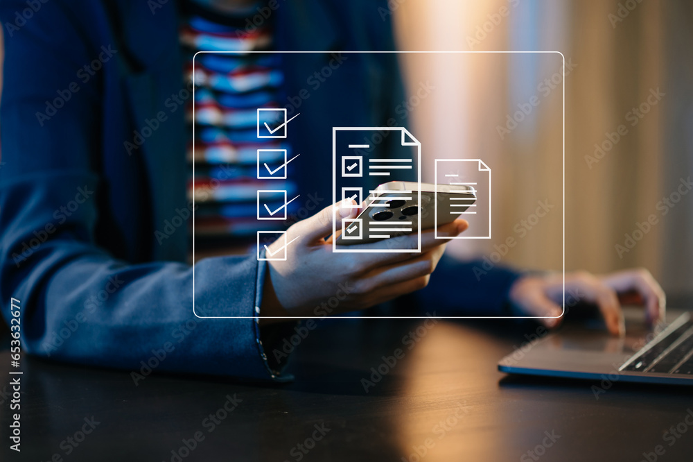 Checklist and filling survey form online. Document management system, DMS. Assessment form ...
