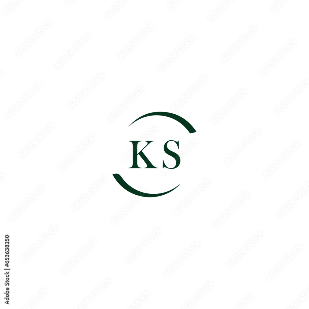 KS letter logo design in six style. KS polygon, circle, triangle ...