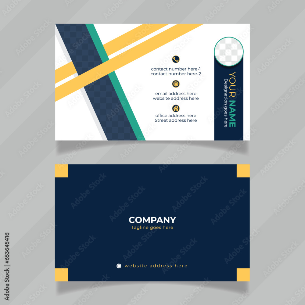 Colorful stylish design presentation for personal contact information ...