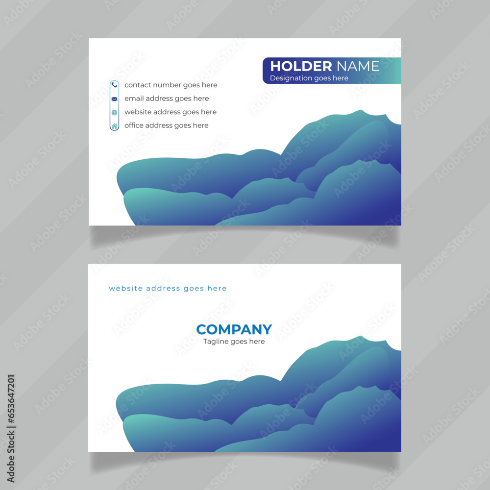 Luxury and editable personal contact information card design ...