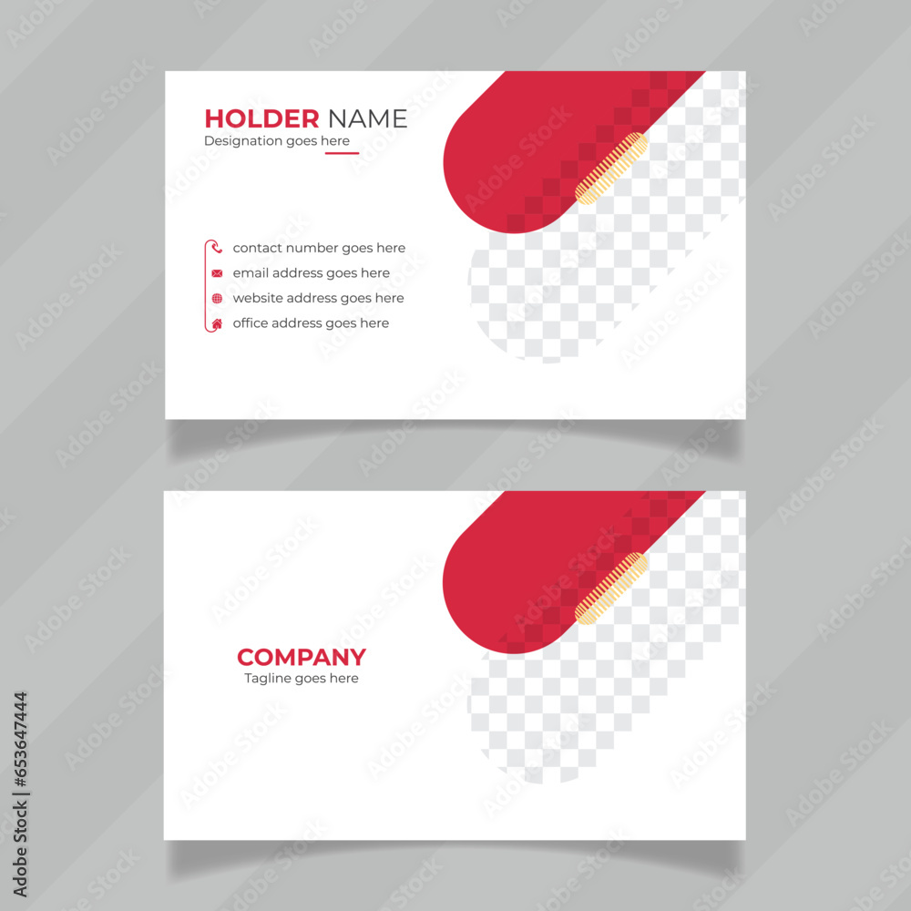 Simple and elegant design also vector mockup for personal information ...