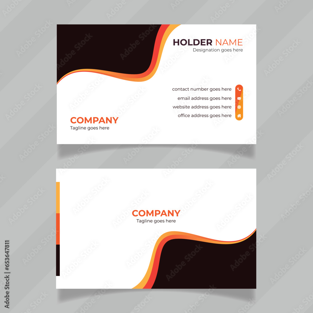 Unique design with illustrator layout concept for personal identity ...