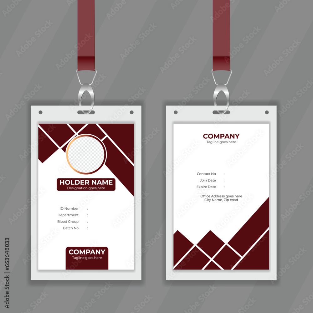 Easy to customize office employee information card design. Creative and ...