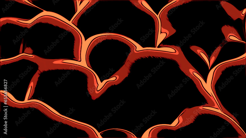 View inside of the stomach of an alien creature. Design. Abstract ...