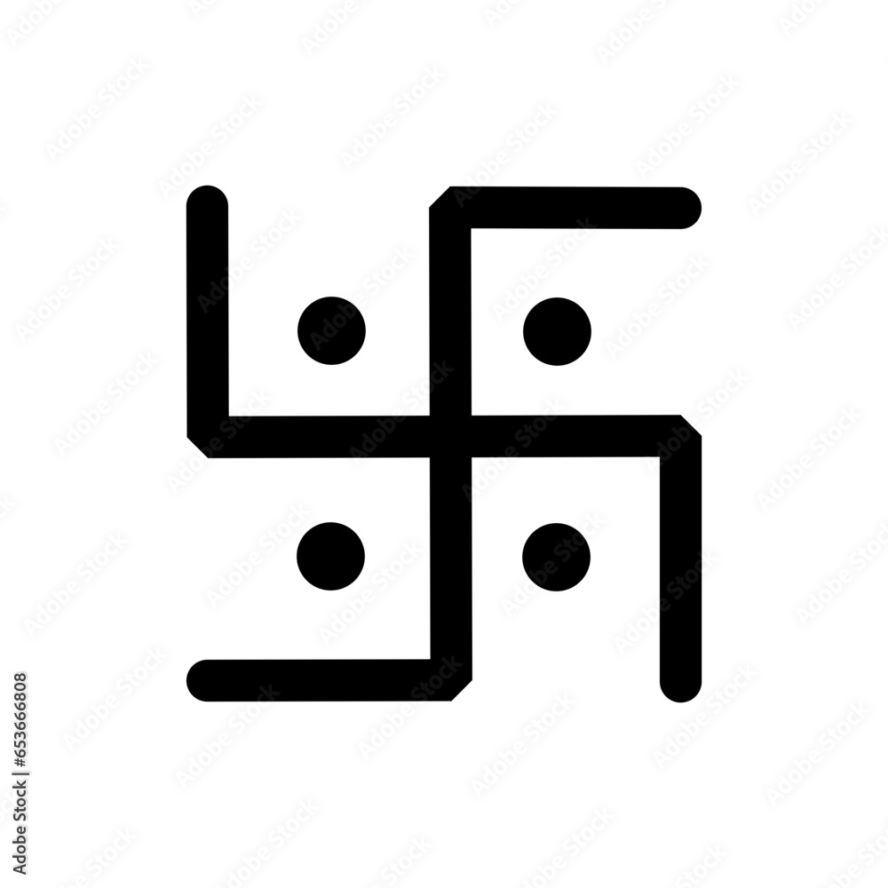 Swastika Religious Symbol | Set of Simple Swastik Icon, Hinduism ...