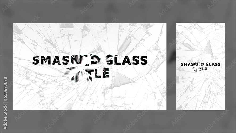 Duo Resolution Epic Shattering Text Glass Title Intro Template Stock ...
