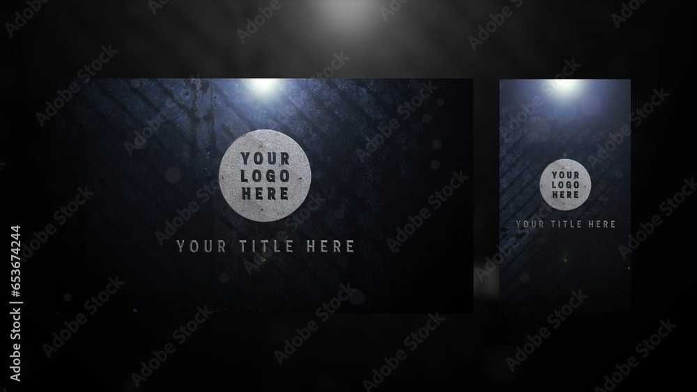 Duo Resolution Metal Plate Lens Flare Logo Reveal Template Stock ...