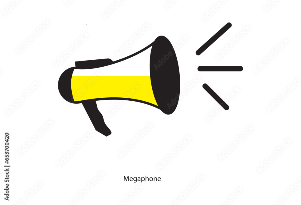 A vector logo design of a megaphone icon, featuring a stock vector ...