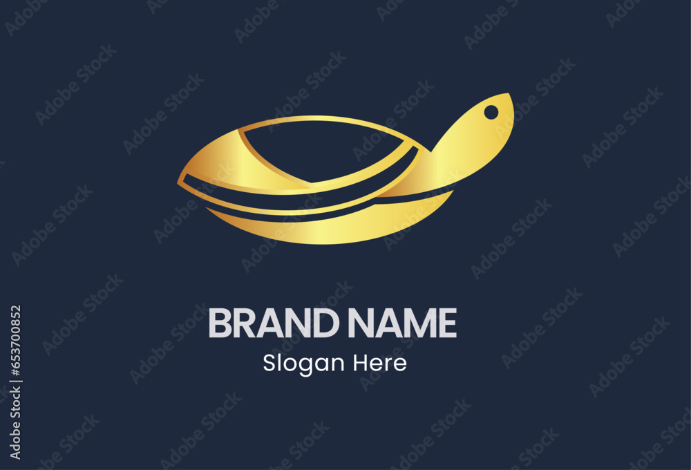 The logo design features a turtle or sea tortoise, symbolizing the ...