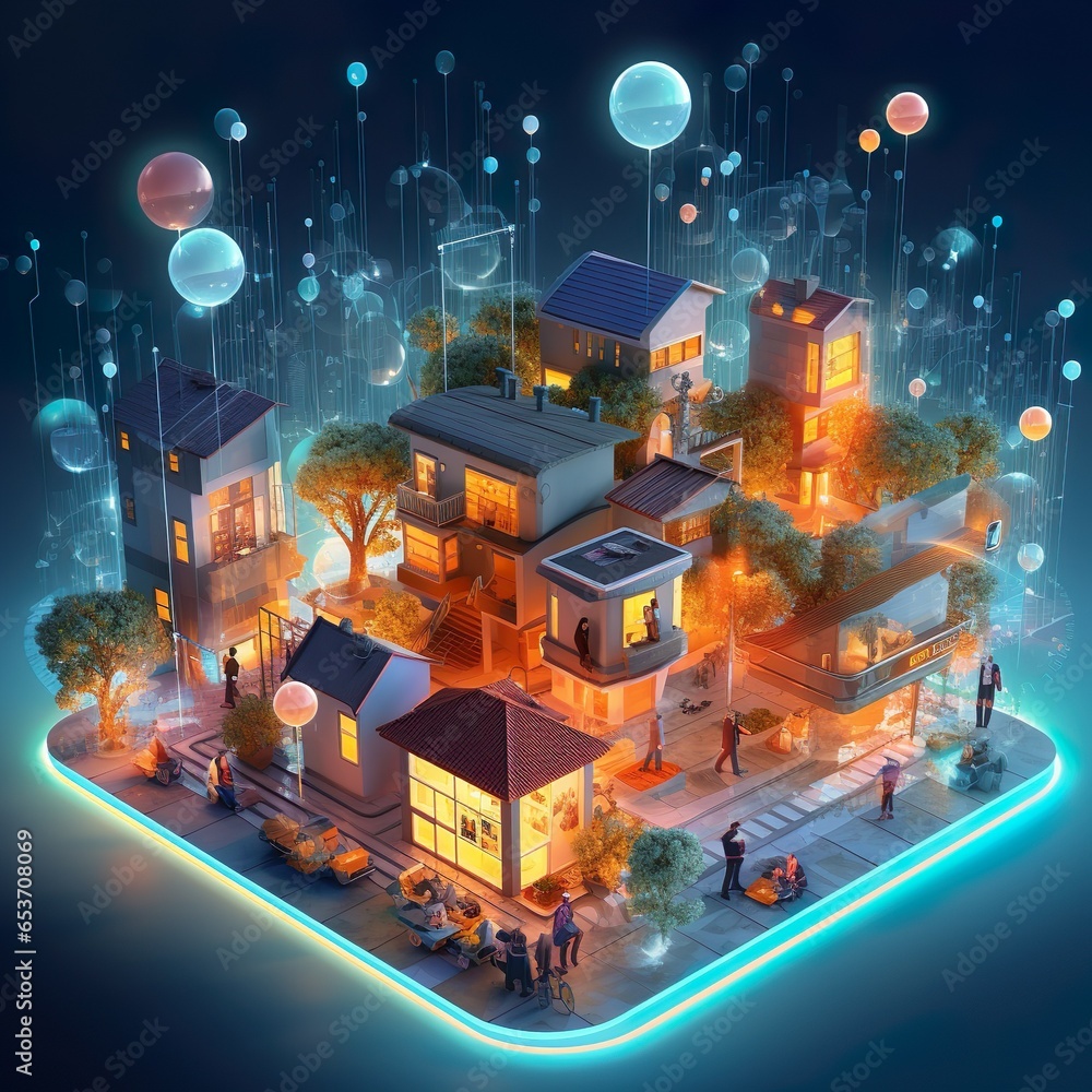 Designing a digital community, smart homes and digital community. DX ...