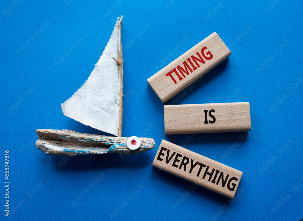 Timing is Everything symbol. Wooden blocks with words Timing is ...
