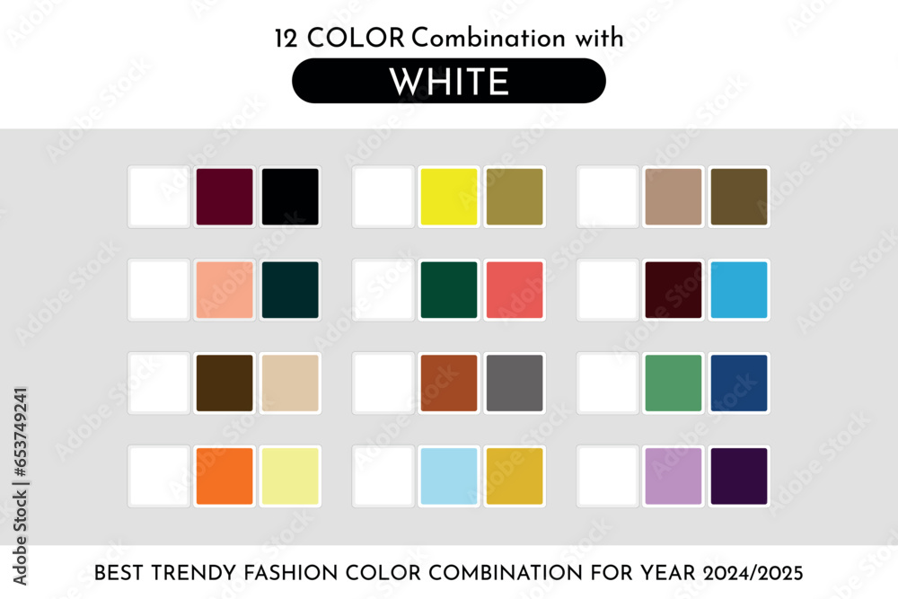 Forecast of the future color trend. Fashion Trend White Color guide ...