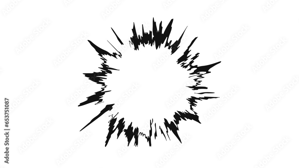 Radial line break. Explosion line movement. Radial speed Lines in ...