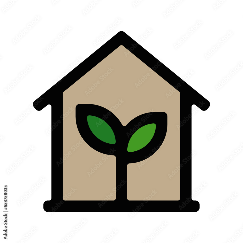 Vetor de picto logo icones et symbole ecologie maison verte ...