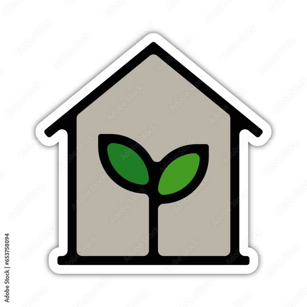 picto logo icones et symbole ecologie maison verte consommation energie ...
