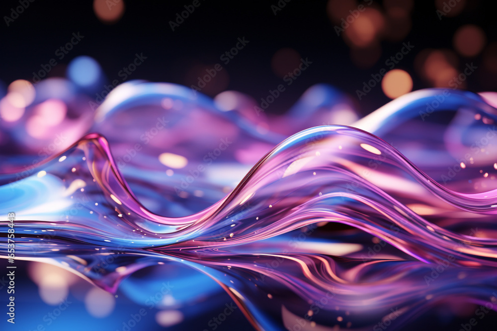 Violet and blue transparent glossy bubbles background. Color bubbles ...