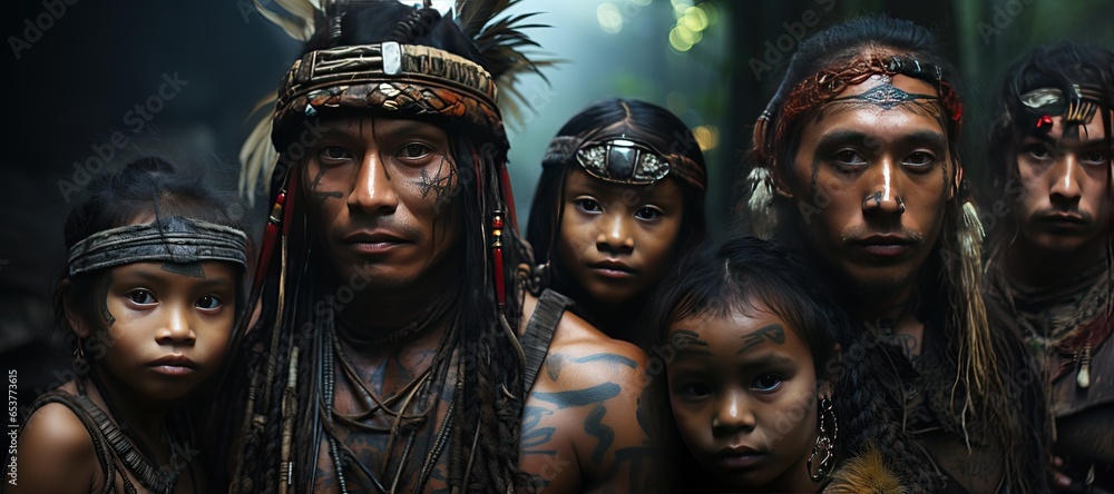 Yanomami Tribe in the Amazon Rainforest.Generated with AI Stock Photo ...