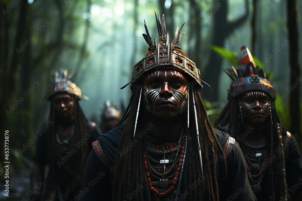 Yanomami Tribe in the Amazon Rainforest.Generated with AI Stock Photo ...