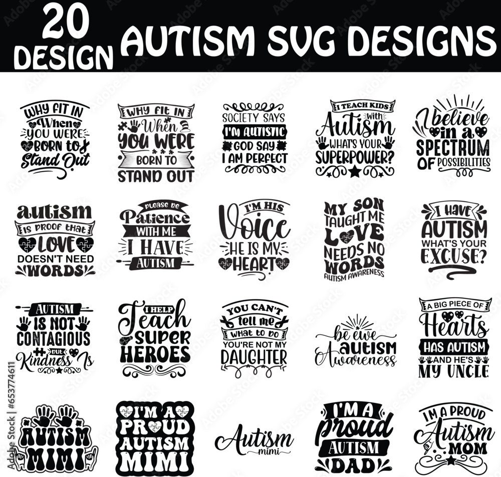 Autism Awareness, Autism Quote Svg, Au-Some Svg, Autism Mom Svg, Puzzle ...