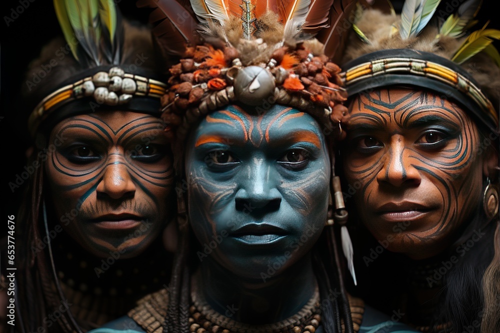 Yanomami Tribe in the Amazon Rainforest.Generated with AI Stock Photo ...