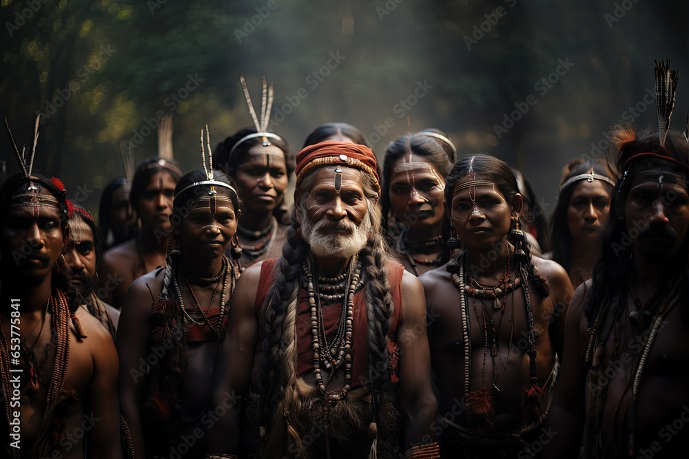 Indigenous people in India, representing the diverse cultures ...