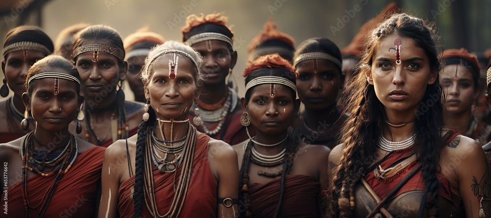 Indigenous people in India, representing the diverse cultures ...