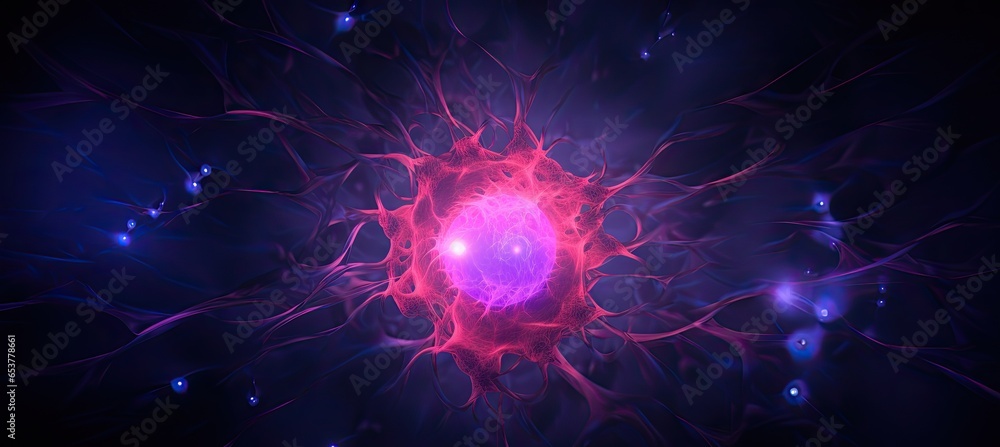 Tumor microenvironment background with cancer cells, T-Cells ...