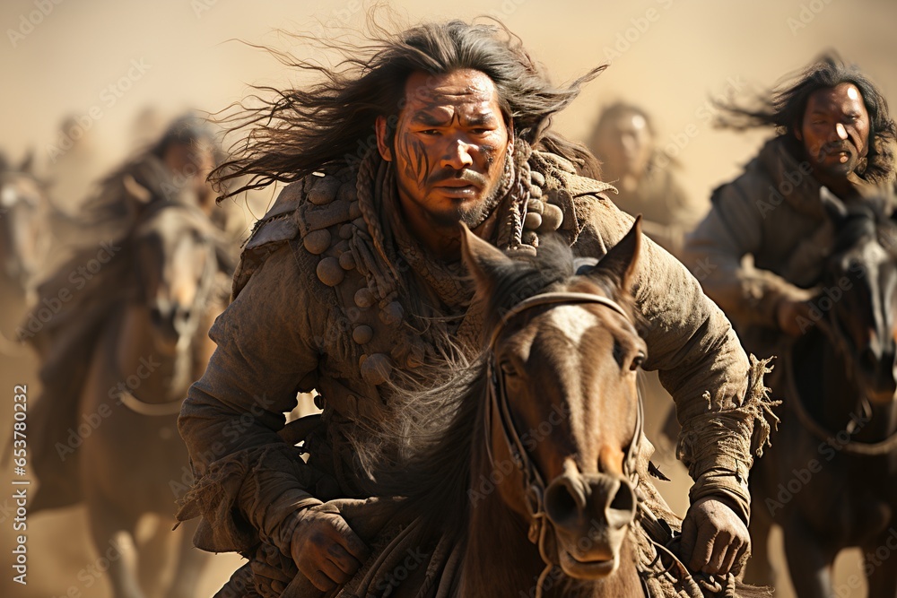 Mongolian Nomads, embodying a traditional way of life,Generated with AI Stock Photo | Adobe Stock