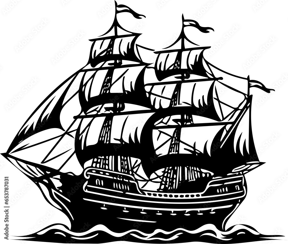 pirate ship transparent background PNG clipart Stock Illustration ...
