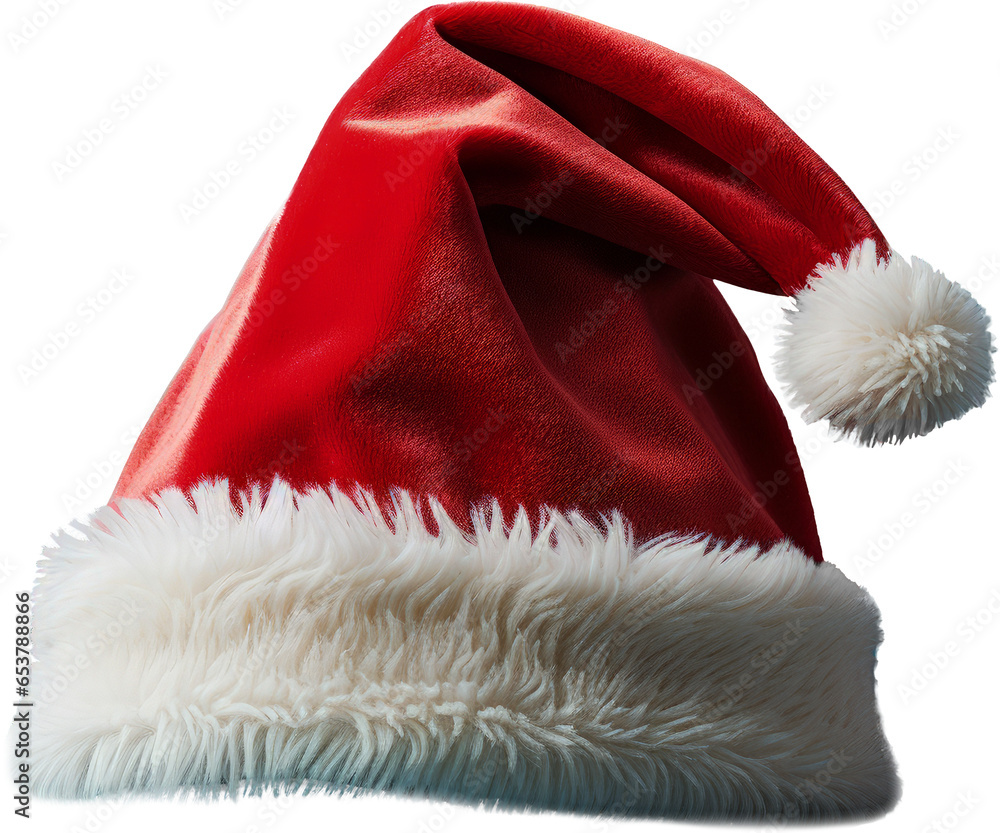 santa hat transparent background PNG clipart Stock Illustration | Adobe ...