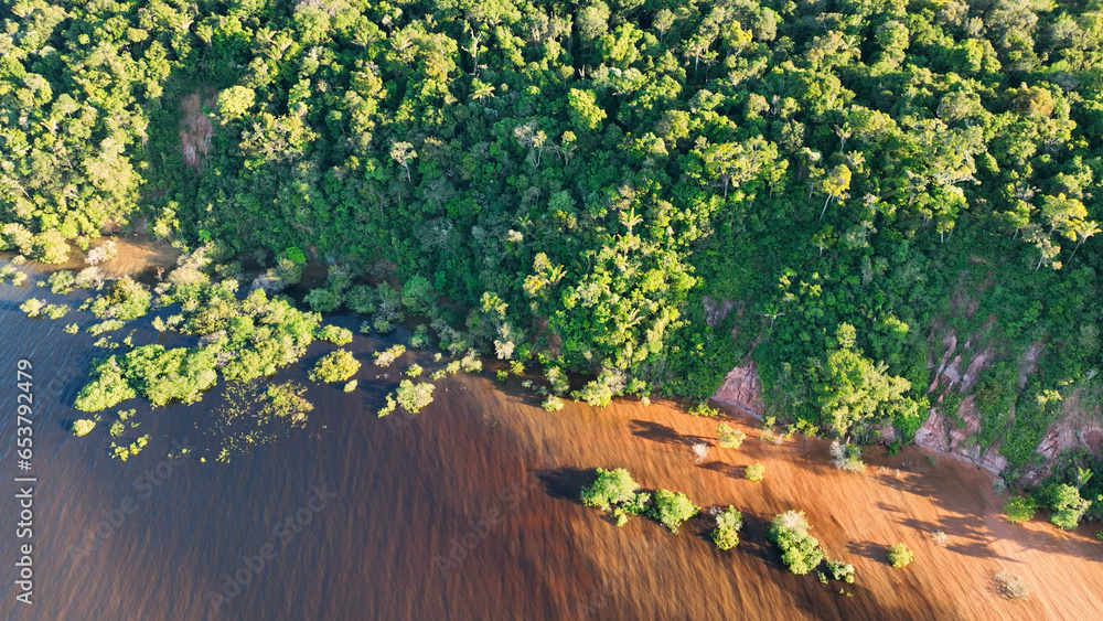 Floating restaurants of Amazon River at Amazon Forest. Manaus Brazil ...
