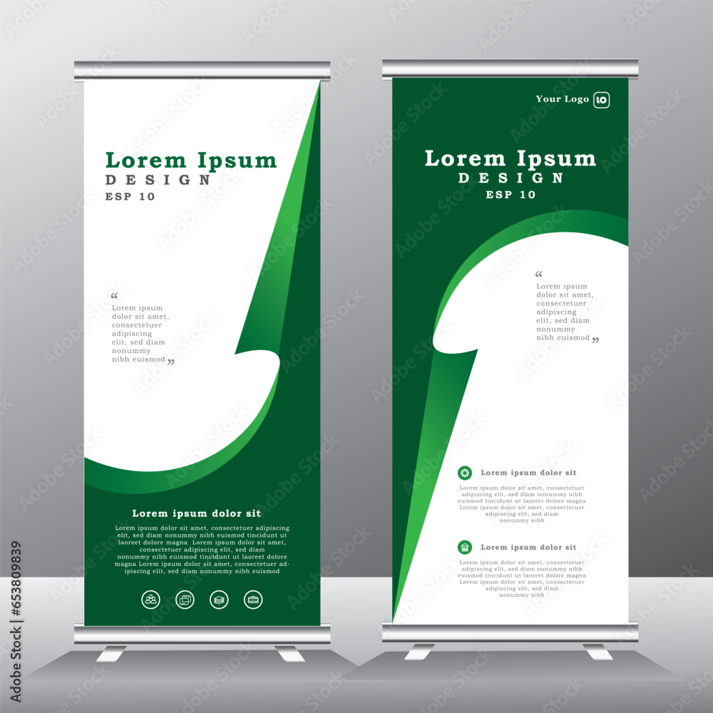 Roll up banner vertical template design, pull up, x banner, business ...