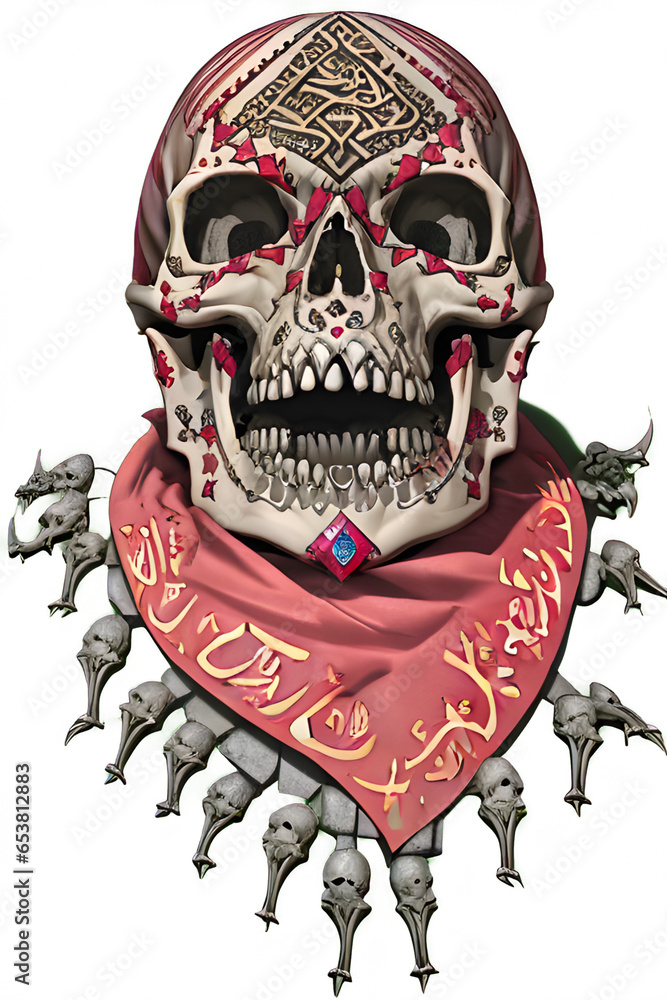 Arabic Style Skull Png Transparent Background Stock Illustration ...