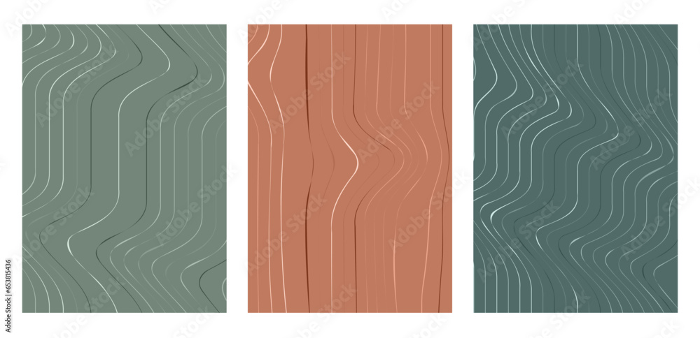 Minimalist Boho style background set with textured designs wall decor ...