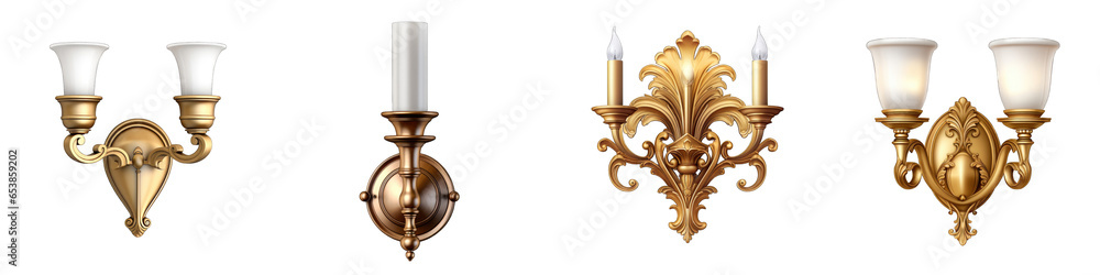 Wall Sconce clipart collection, vector, icons isolated on transparent ...