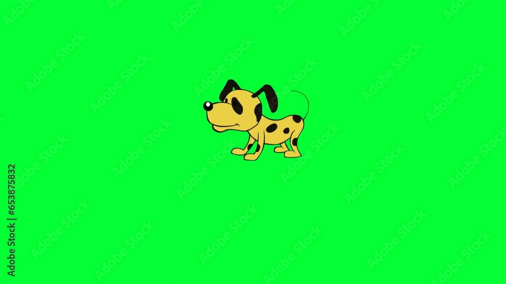 Cute cartoon dog barking animal background and 2d animation, puppy ...
