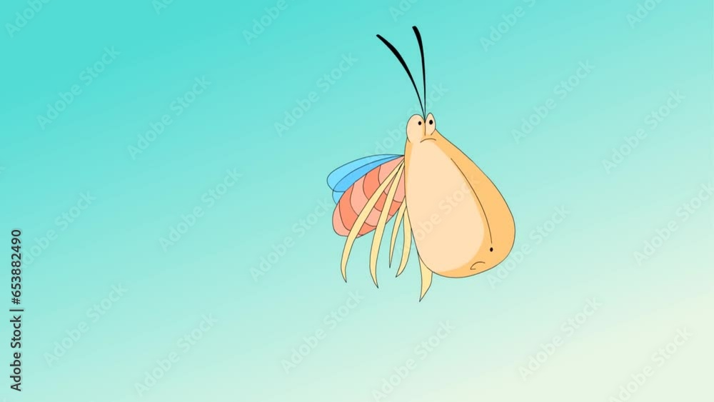 Flying insect, cartoon bug background and 2d animation, creature flying ...