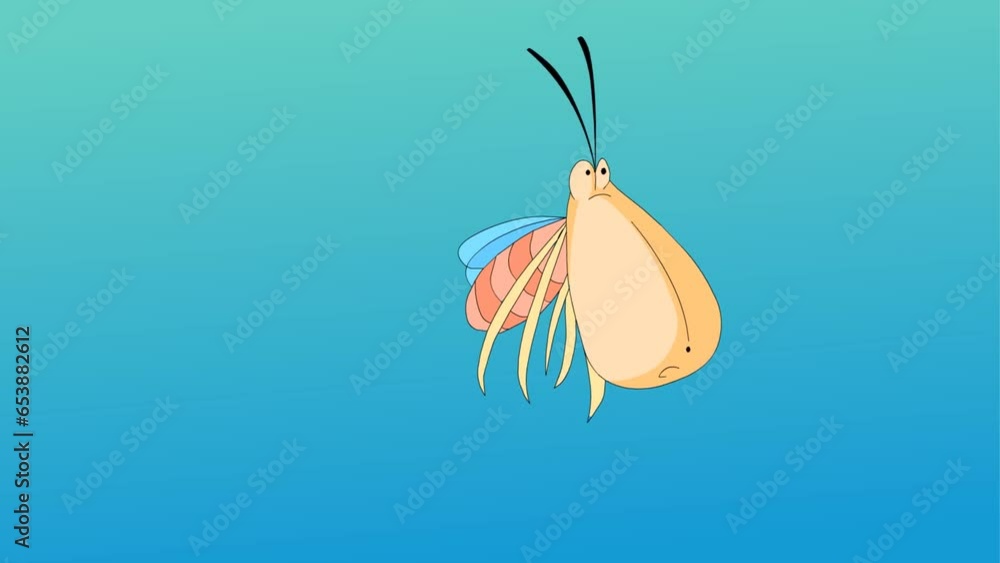 Flying insect, cartoon bug background and 2d animation, creature flying ...