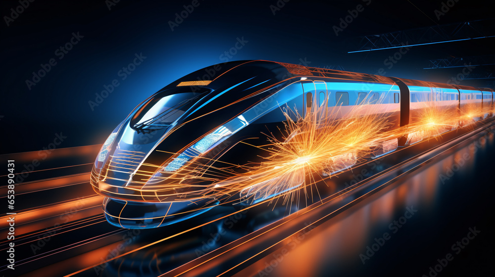 Step into the digital realm with a low-poly wireframe visualization of ...