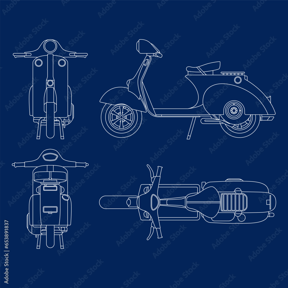 Motorcycle Template. Transportation framework doodle template ...
