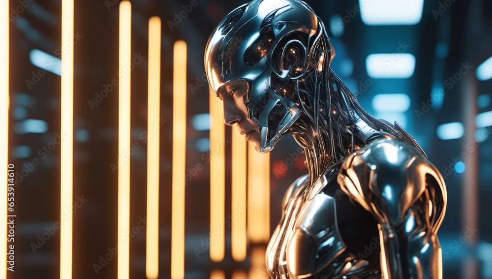 An exploration of the future of human augmentation, featuring a white ...