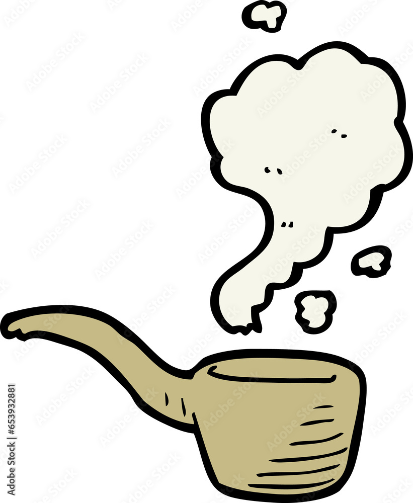 cartoon pipe smoking Stock Illustration | Adobe Stock