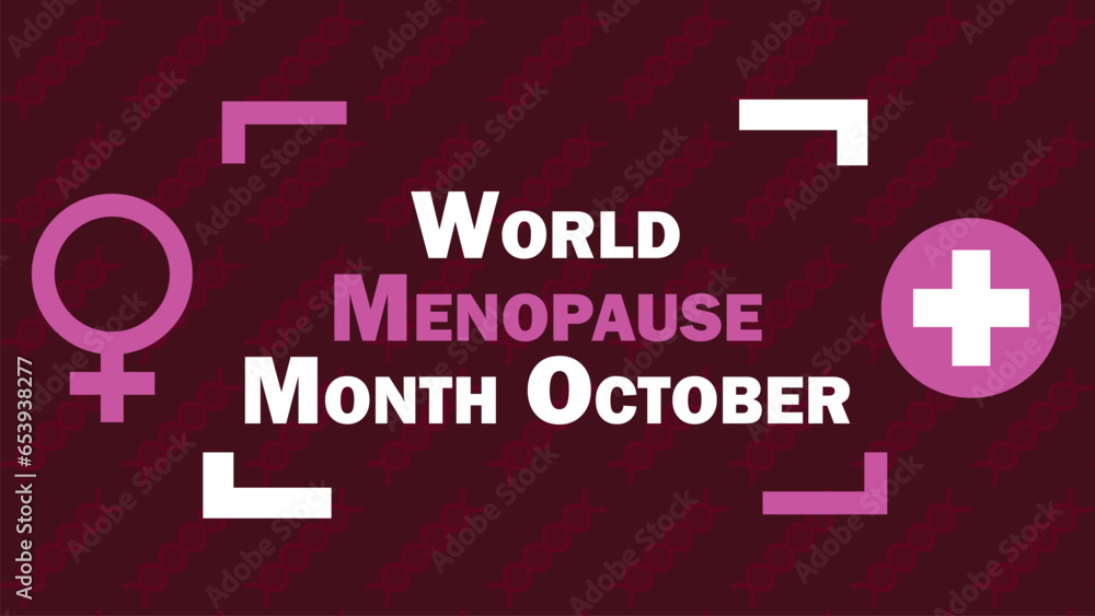 World Menopause Month vector banner design. Happy World Menopause Month ...