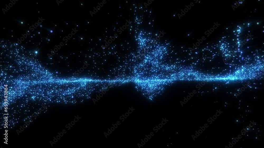 4k Blue Particles Way. Motion Background. Frost glitter particle. On ...