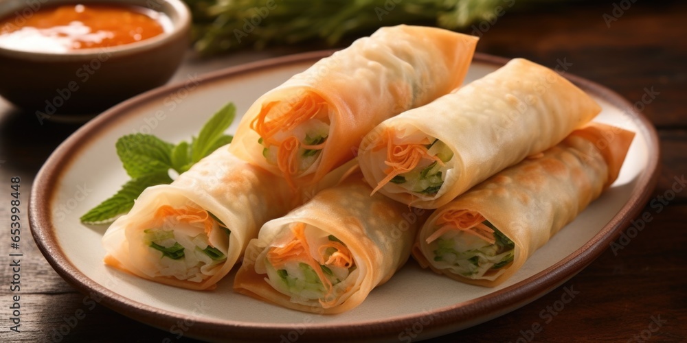 Discover the allure of these vegetable spring rolls, where a medley of ...