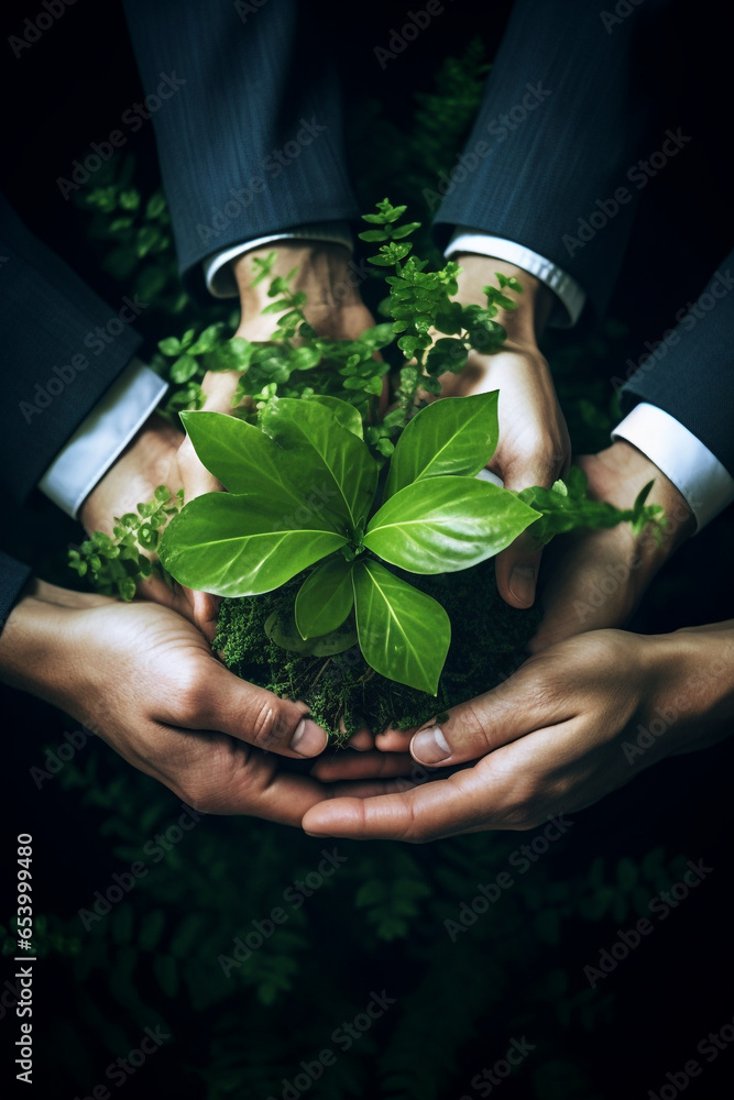 World environment day concept. Earth Day In the hands of trees growing ...