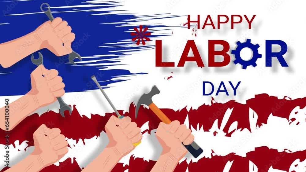 labor day animated banner background labor day happy labor day us labor ...