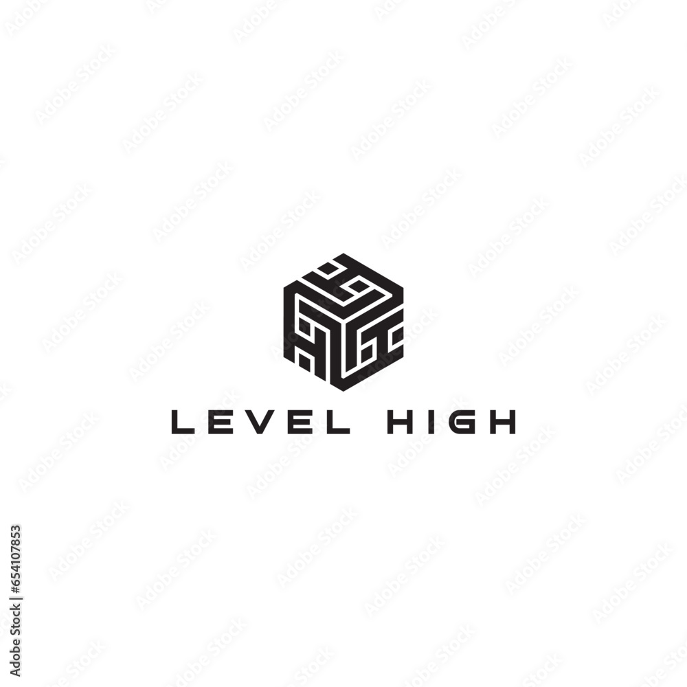 Abstract hexagon Design letter LH or HL logo icon. Creative Vector ...